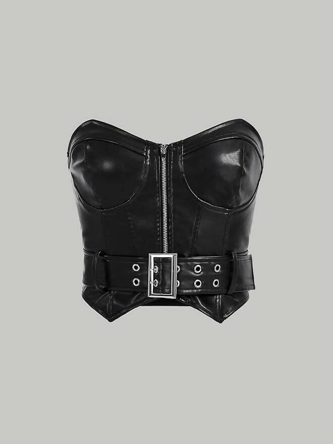 Leather Belted Tube Top – Whish
